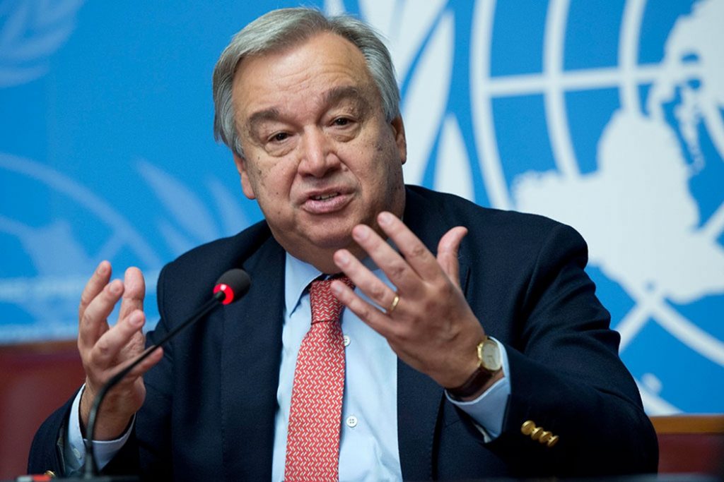La citation du jour par Antonio Gutierrez, Secrétaire Général de l’ONU ...