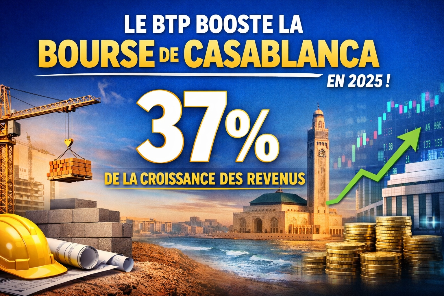 Bourse de Casablanca : le BTP génère 37 % de la croissance des revenus ...